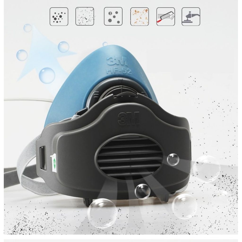 Jual Masker 3M HF 52 Respirator Half Face Mask Single Cartridge ...