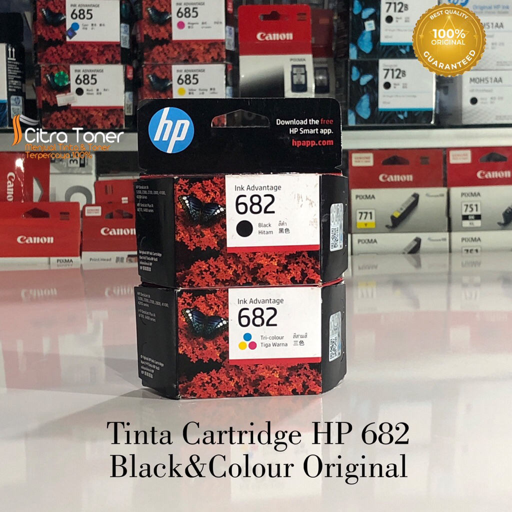 Jual Tinta Cartridge HP 682 Black&Colour Original | Shopee Indonesia