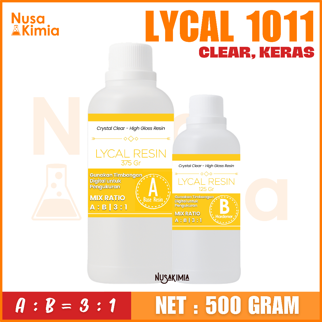 Jual Resin Bening Lycal Keras 1011 500 GRAM [Minim Bubble] | Shopee ...