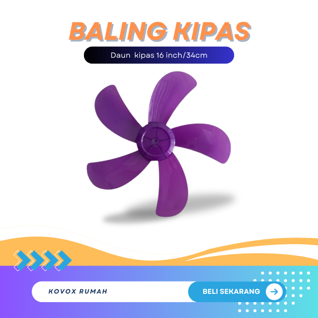 Jual Baling Baling Kipas Angin 16 inch Universal Daun Tebal & Lentur ...