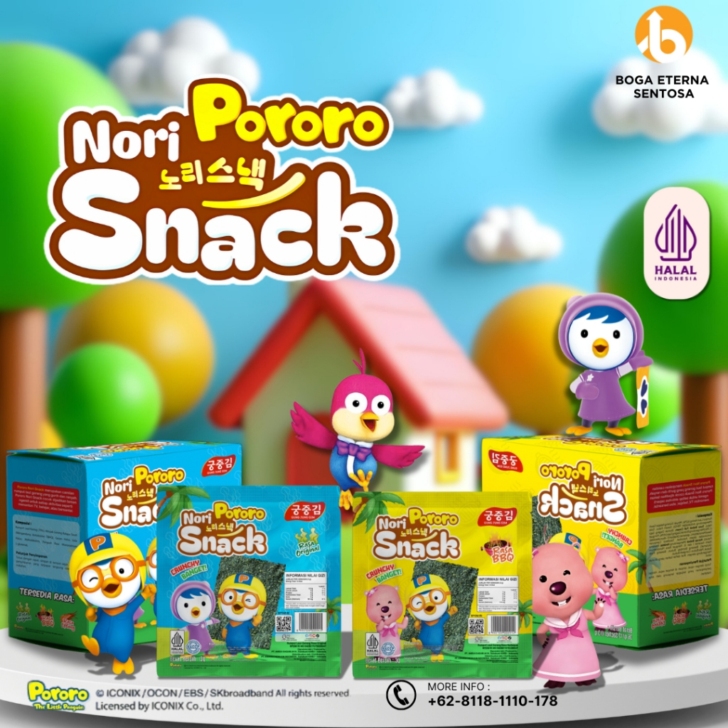Jual Gung Jung Gim Pororo Nori Snack 3gr 1 Box isi 12pcs Halal - Snack ...