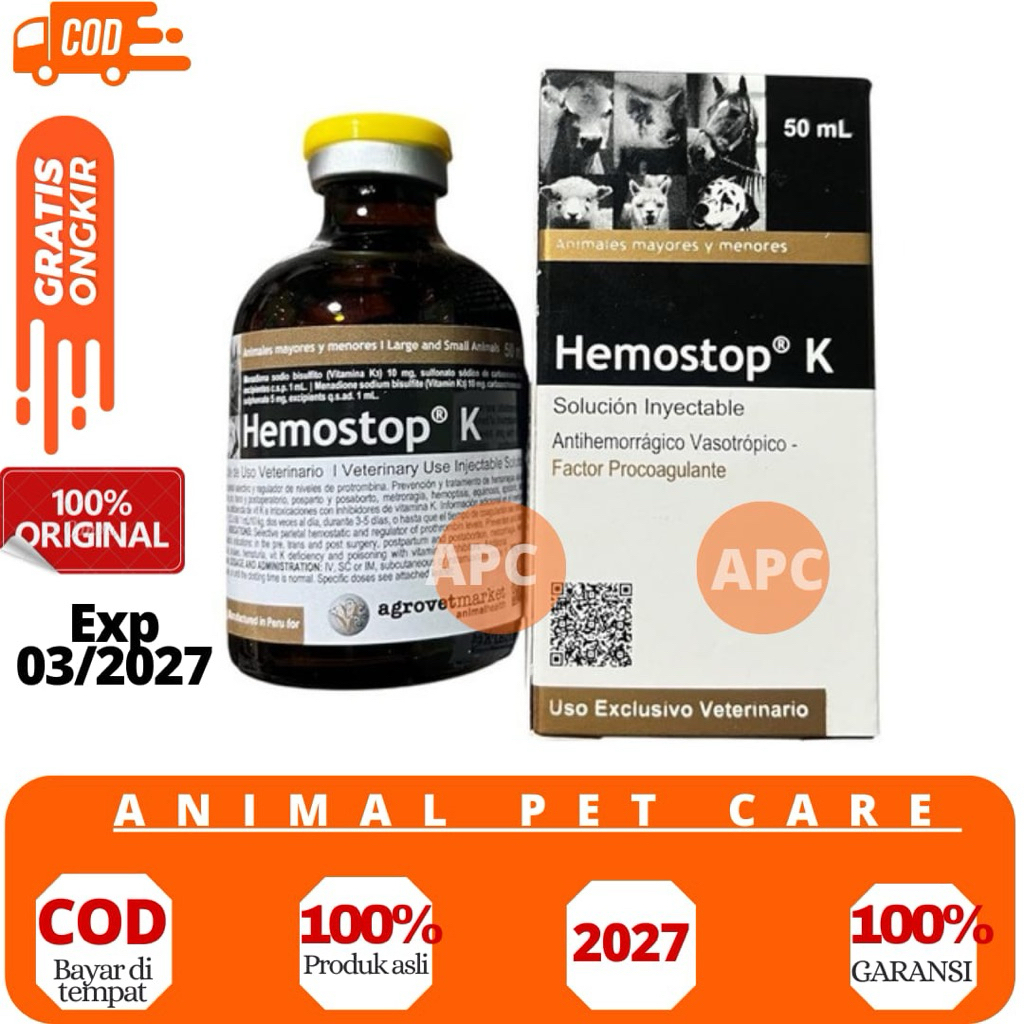 Jual HEMOSTOP K 50ml - OBAT Anti Pendarahan Pengumpalan Pada Hewan ...