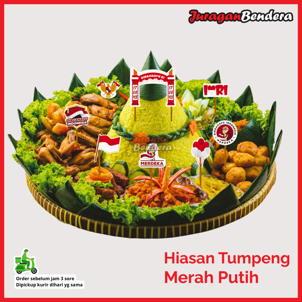 Jual Topper Dekorasi Tumpeng | Hiasan dan Pernak Pernik Kemerdekaan HUT ...