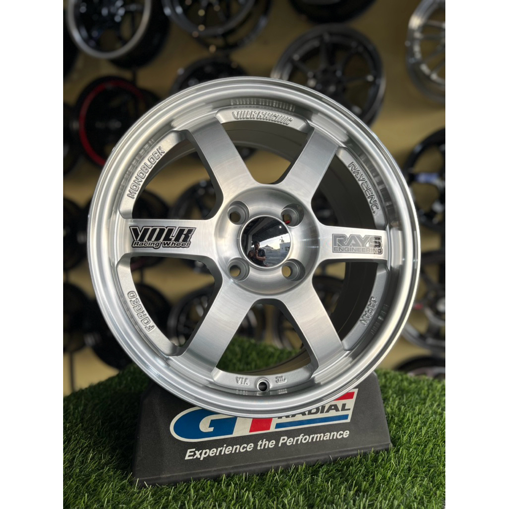 Jual velg te37 r15 full polish pcd 4x100 lebar 6,5 kondisi baru | Shopee Indonesia