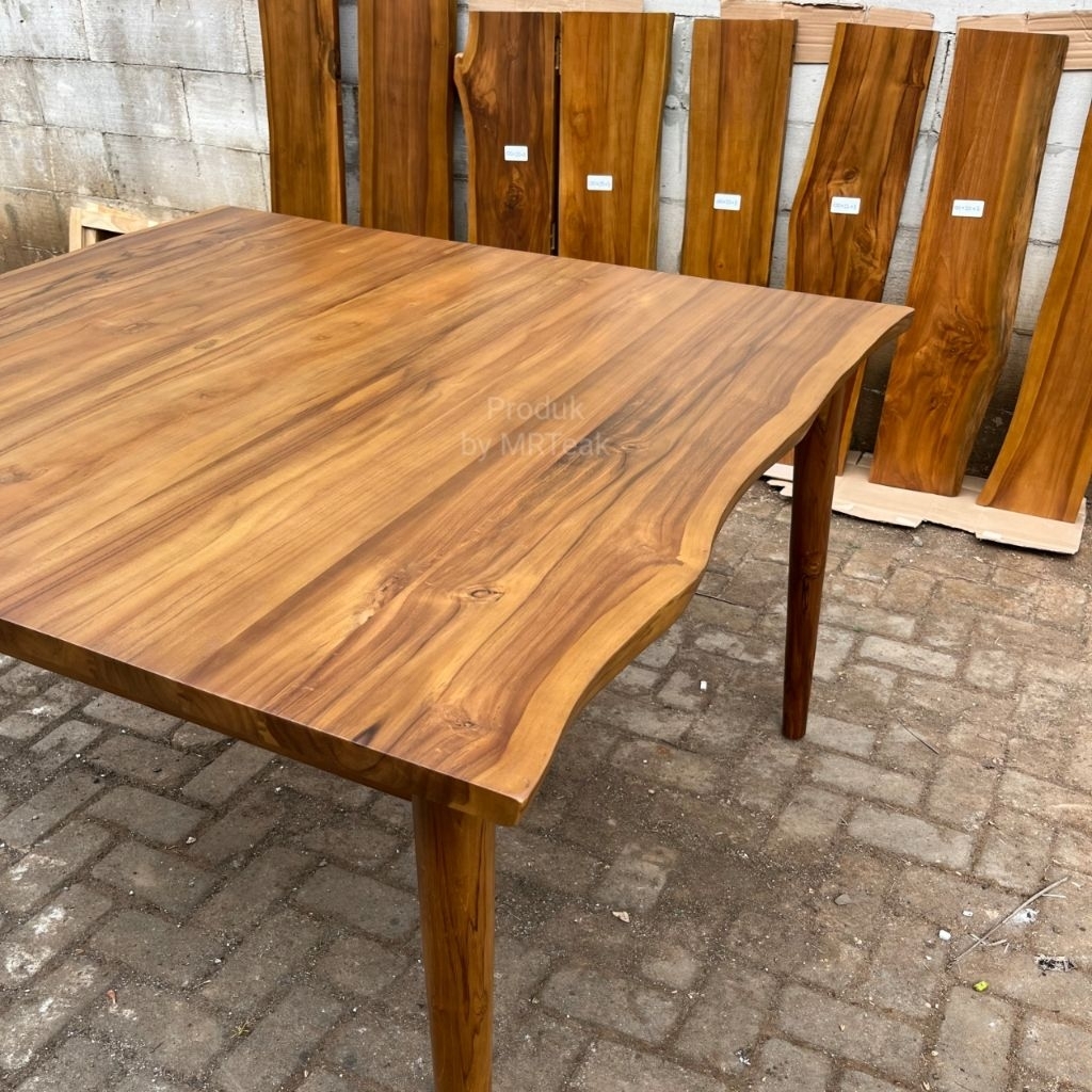 Jual Top table daun meja kayu jati Top meja Top Table kayu jati ...