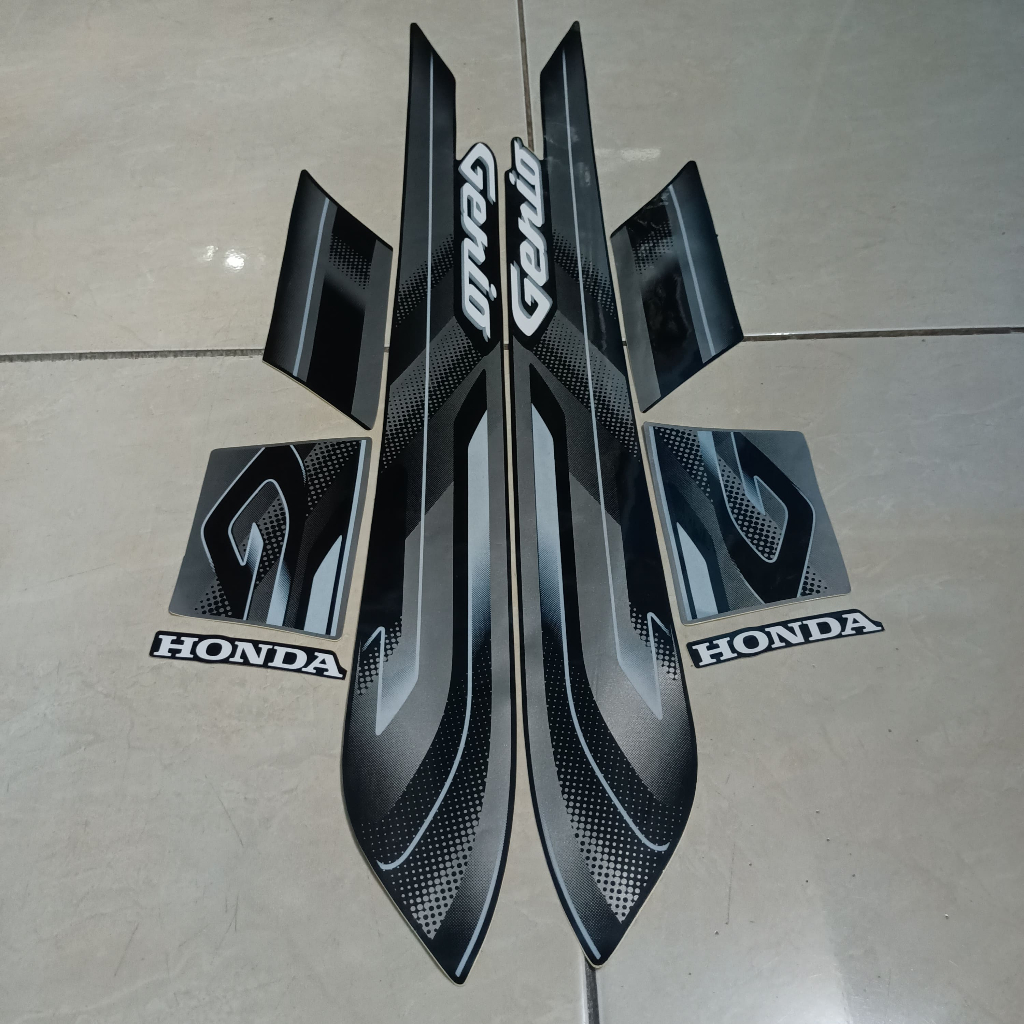 Jual stiker striping honda genio 2022 hitam coklat radiant brown lis ...