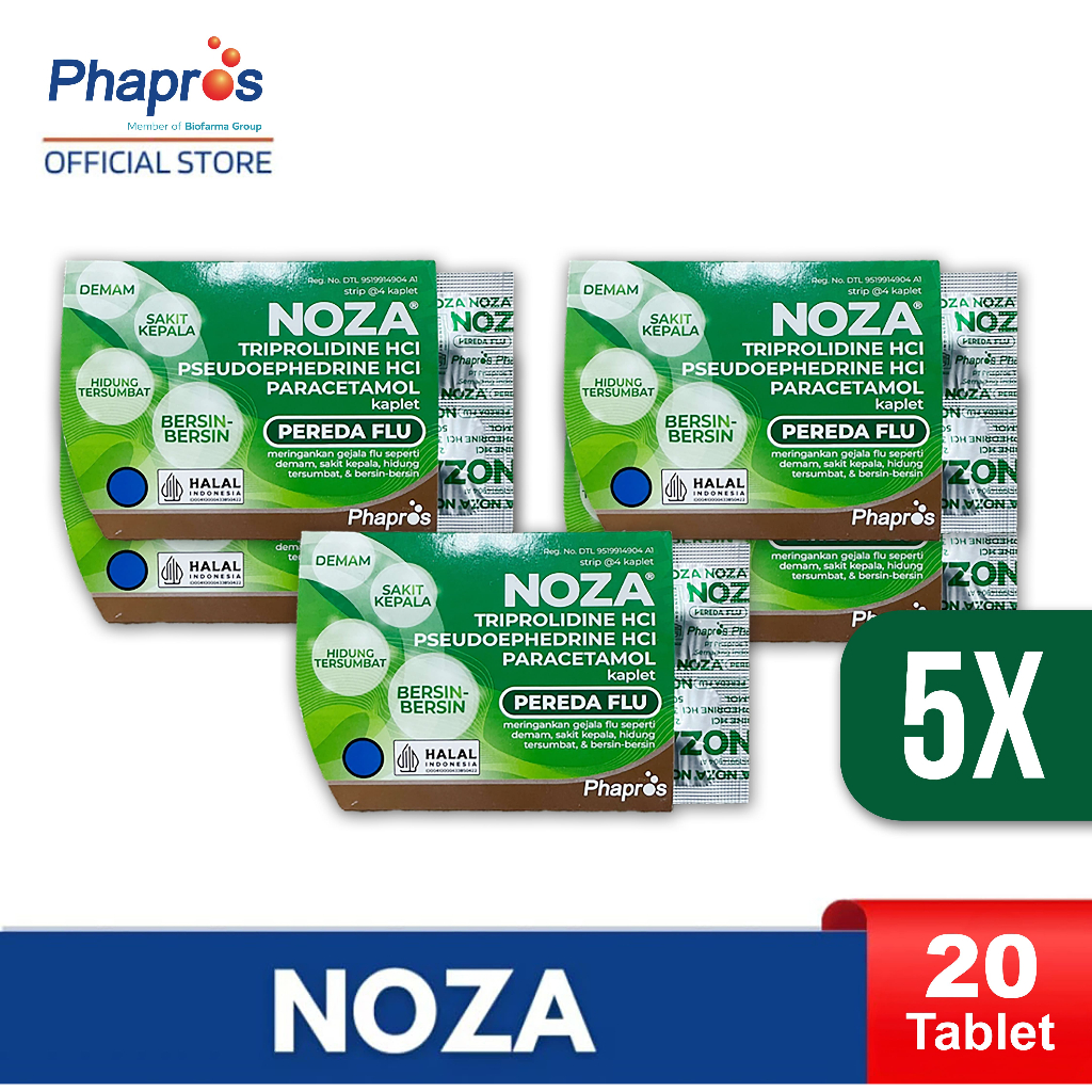 Jual Noza 5 Strip 20 kaplet / Meredakan Influenza | Shopee Indonesia
