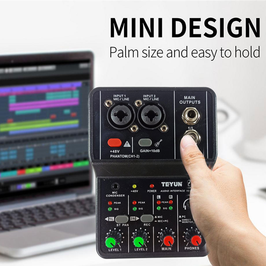 Jual [BARU] Mixer Audio Mini Sound Card USB Mini Portable 2 Way Driver ...