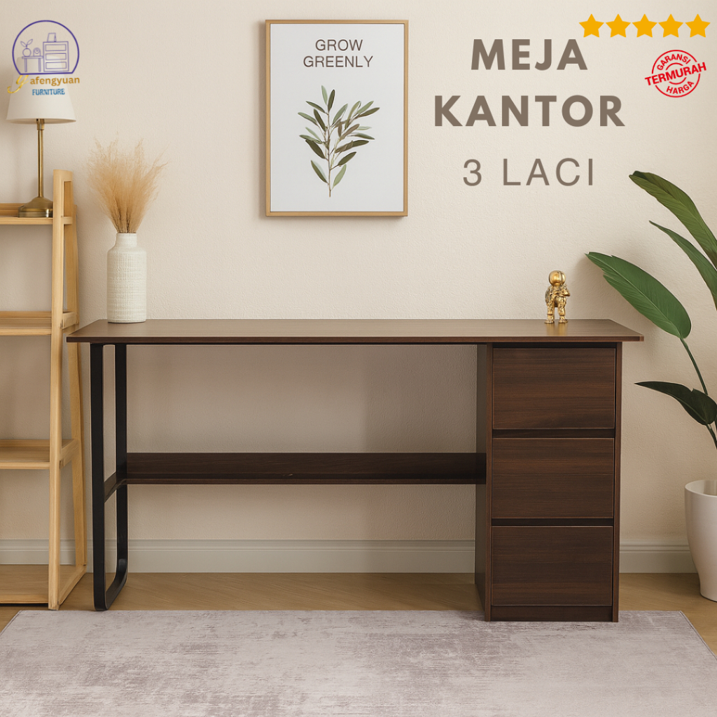 Jual Meja 3 Laci - Meja Belajar Minimalis - Meja Komputer Dengan 3 Laci ...
