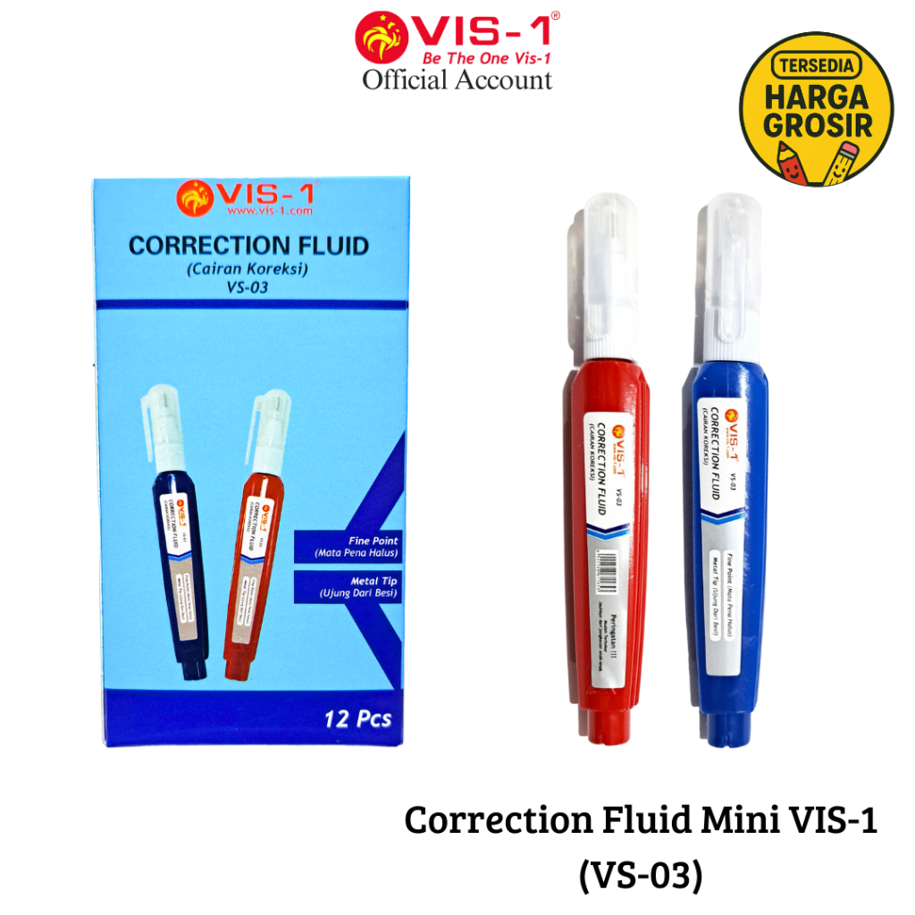 Jual VIS-1 Tipe X Cair VS-03 / Correction Fluid VS-03 | Shopee Indonesia