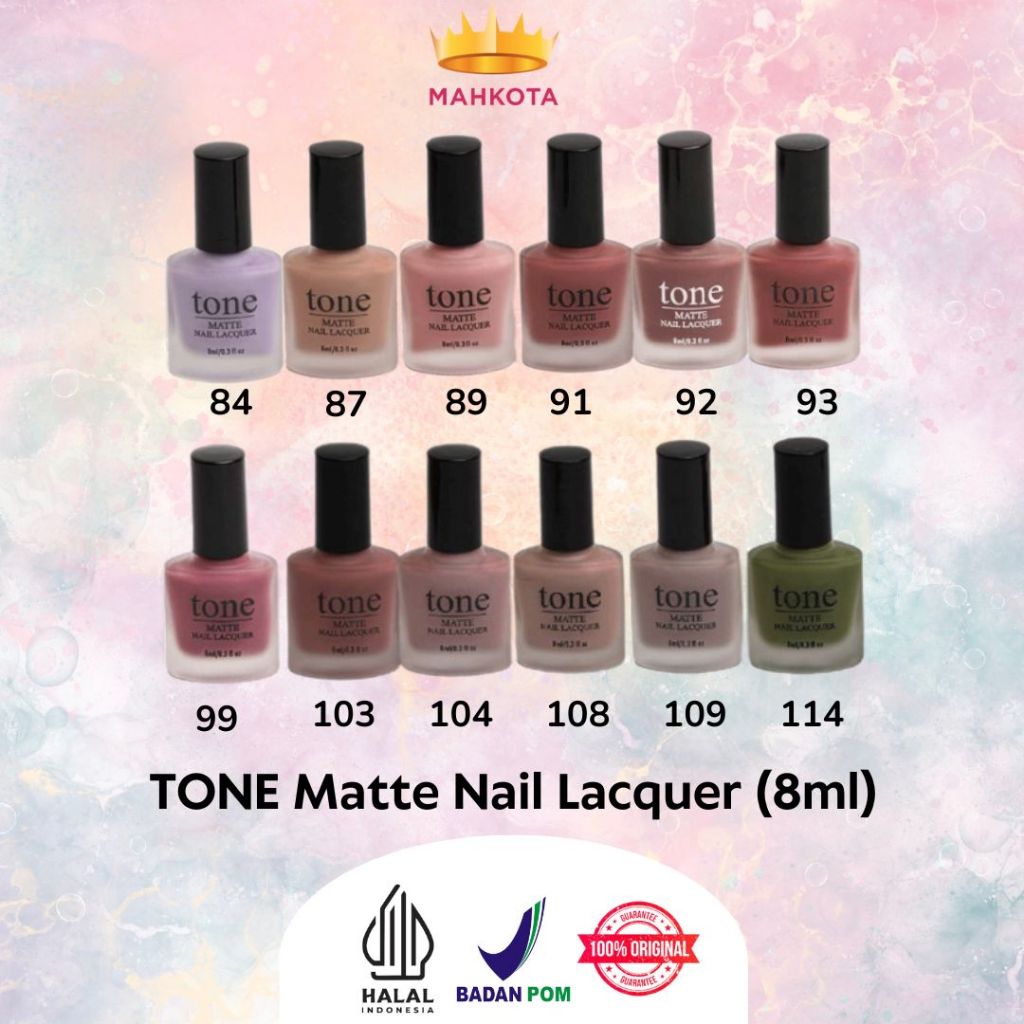 Jual ** Mahkotacosmetik ** TONE Matte Nail Lacquer (8ml) | Shopee Indonesia