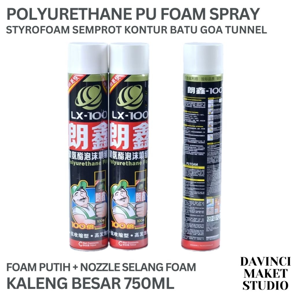 Jual Polyurethane PU Foam Spray 750ml - Styrofoam Busa Semprot Kontur ...