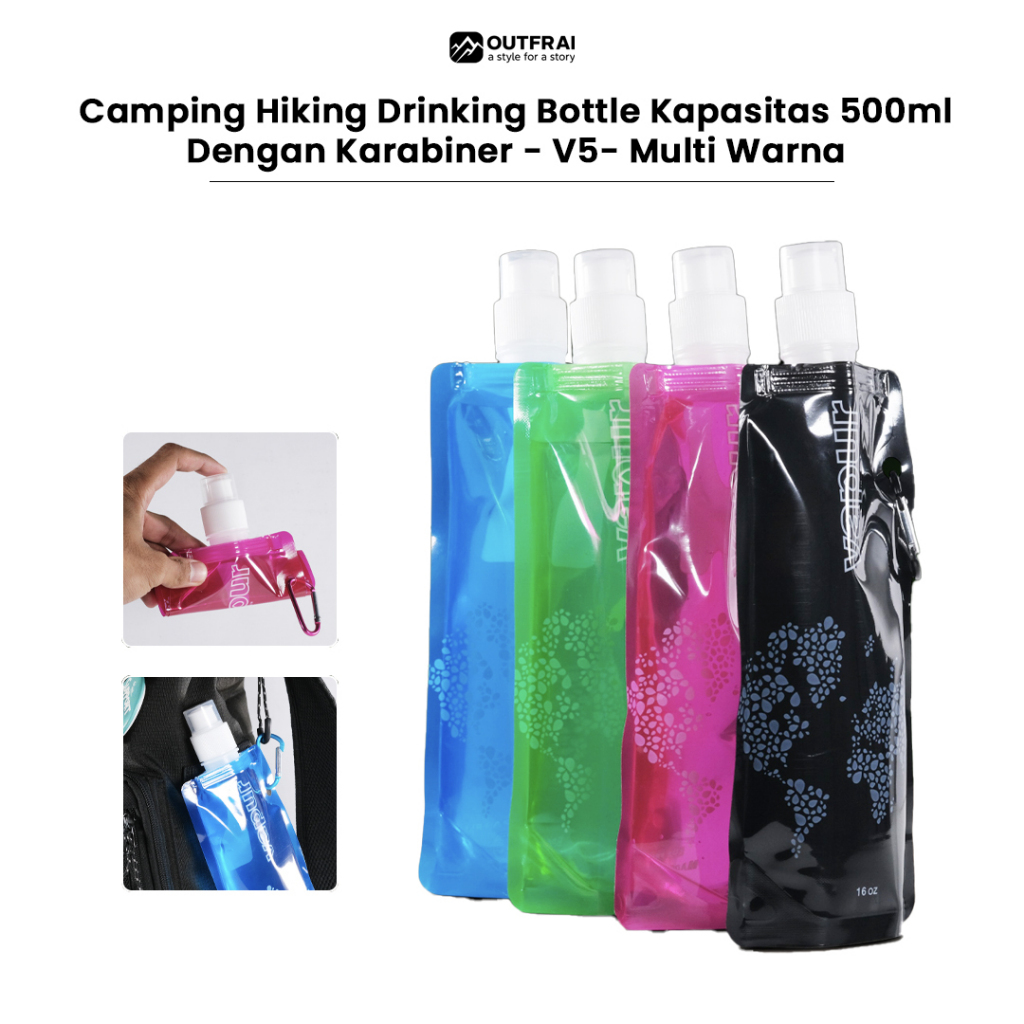 Jual Botol Minum Air Lipat Camping Hiking Drinking Bottle Kapasitas ...