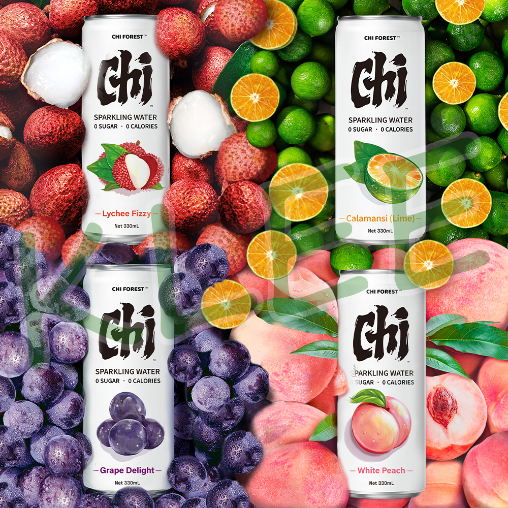 Jual [4 VARIAN] CHI Forest Sparkling Water White Peach Lychee Fizzy ...