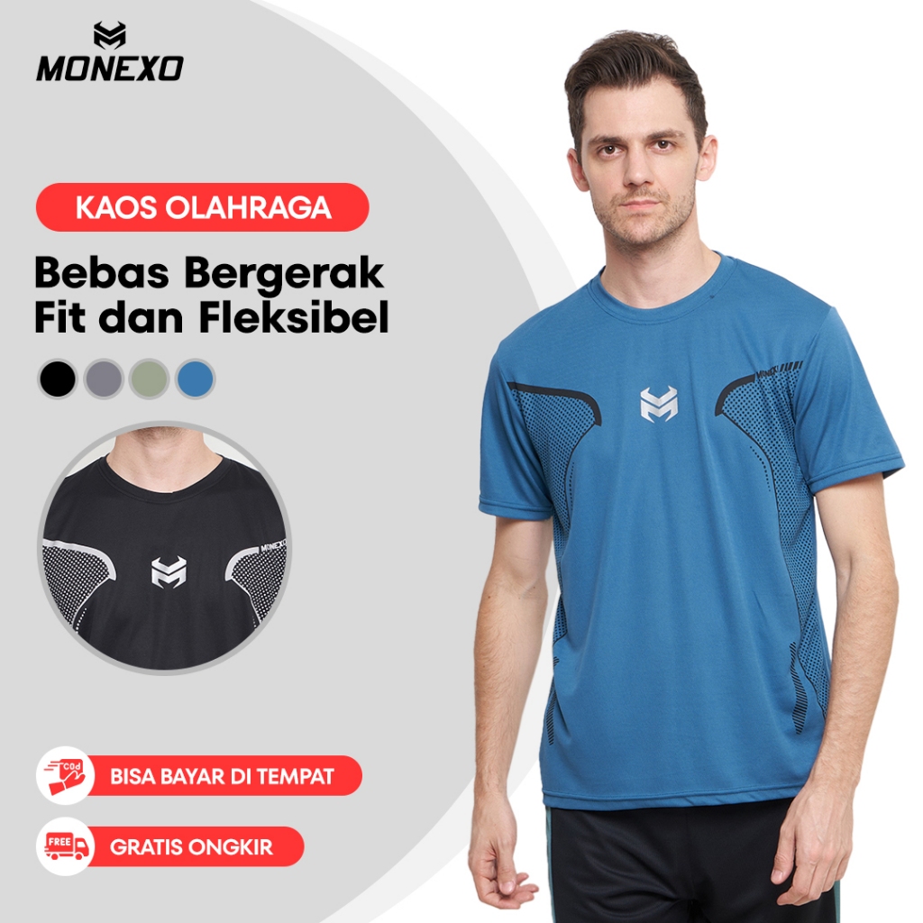 Jual Monexo - Kaos Olahraga Pria Running Kaos Running Sport Kaos ...