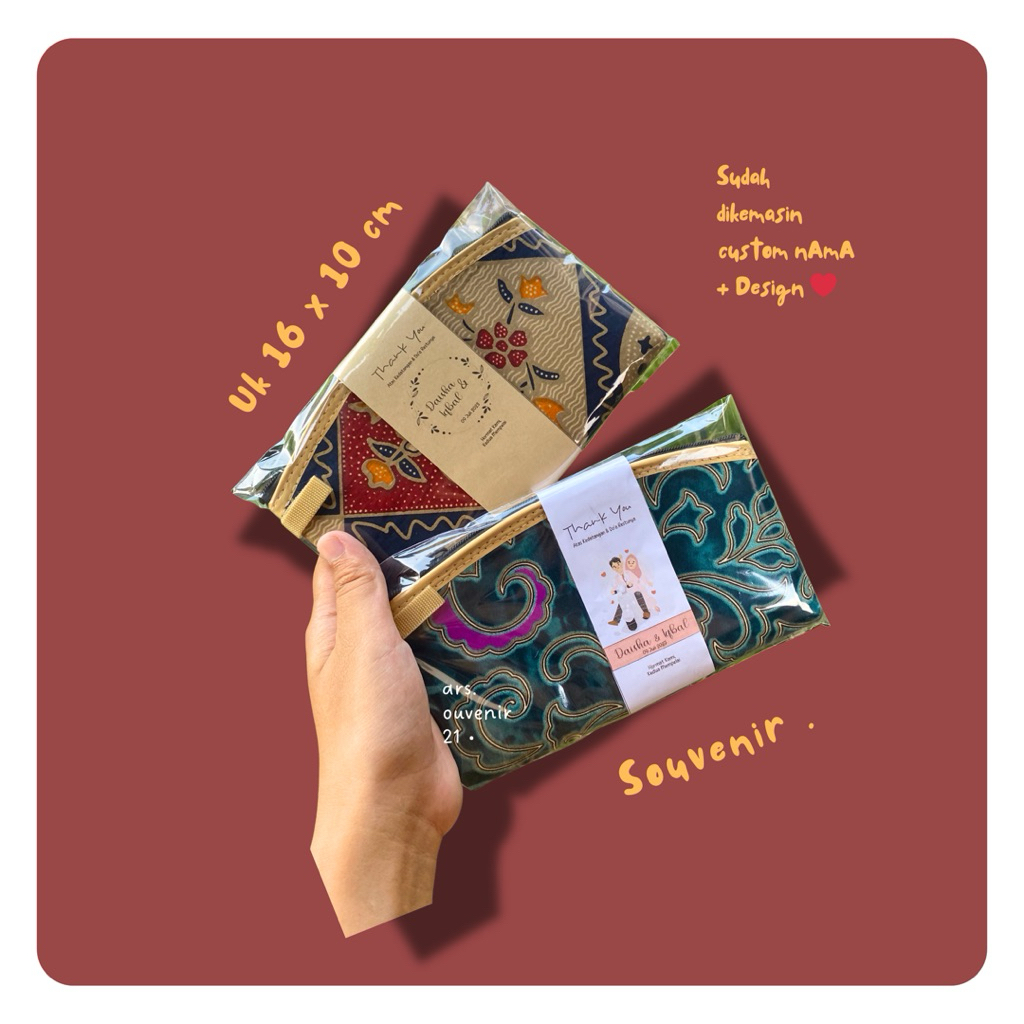 Jual PAKET HEMAT 100 BIJI SOUVENIR PERNIKAHAN POUCH BATIK KHAS JOGJA 16 X 10 CM SOUVENIR DOMPET ...