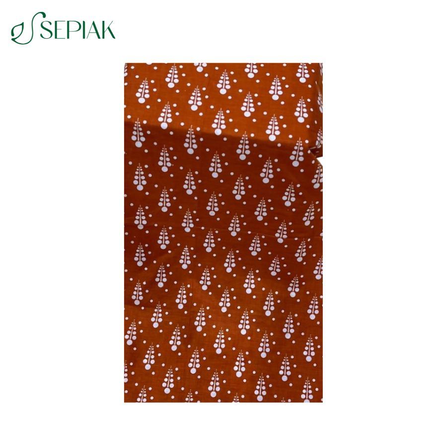 Jual SEPIAK BELITONG KAIN BATIK CETAK SERIES TERRACOTTA/COKLAT KAIN ...