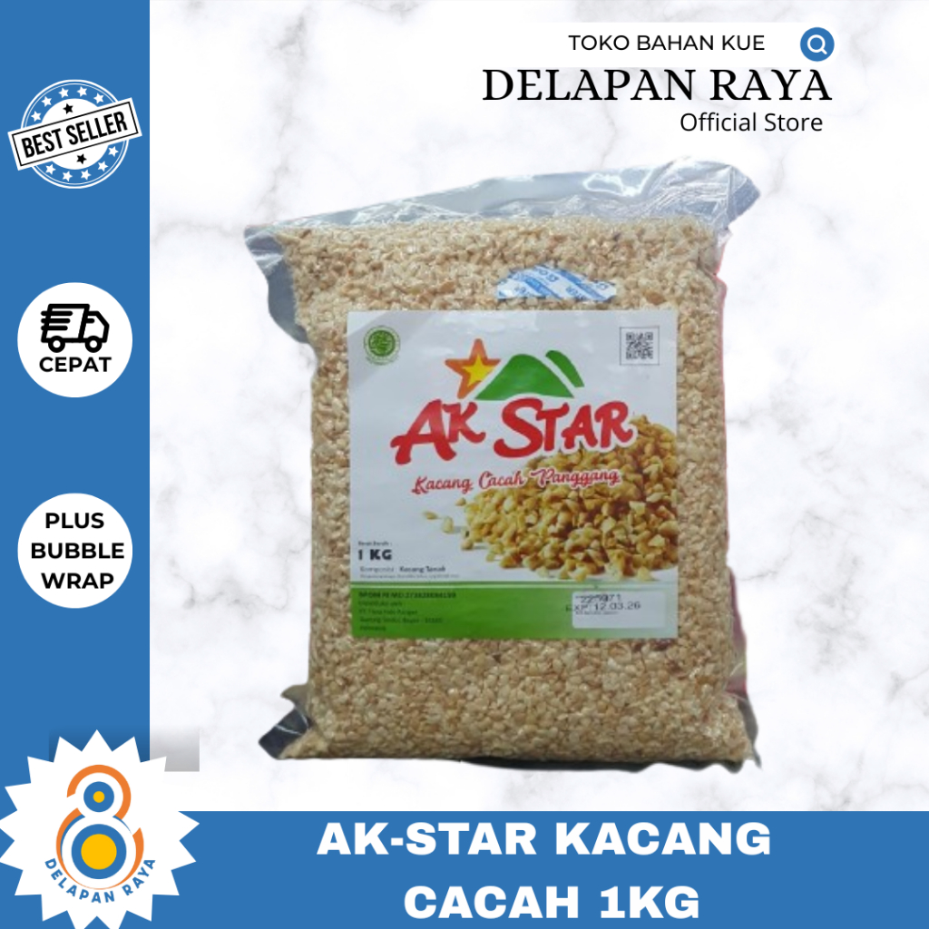Jual AK Star Kacang Cacah Sangrai 1kg / Kacang Cacah -8Raya | Shopee ...