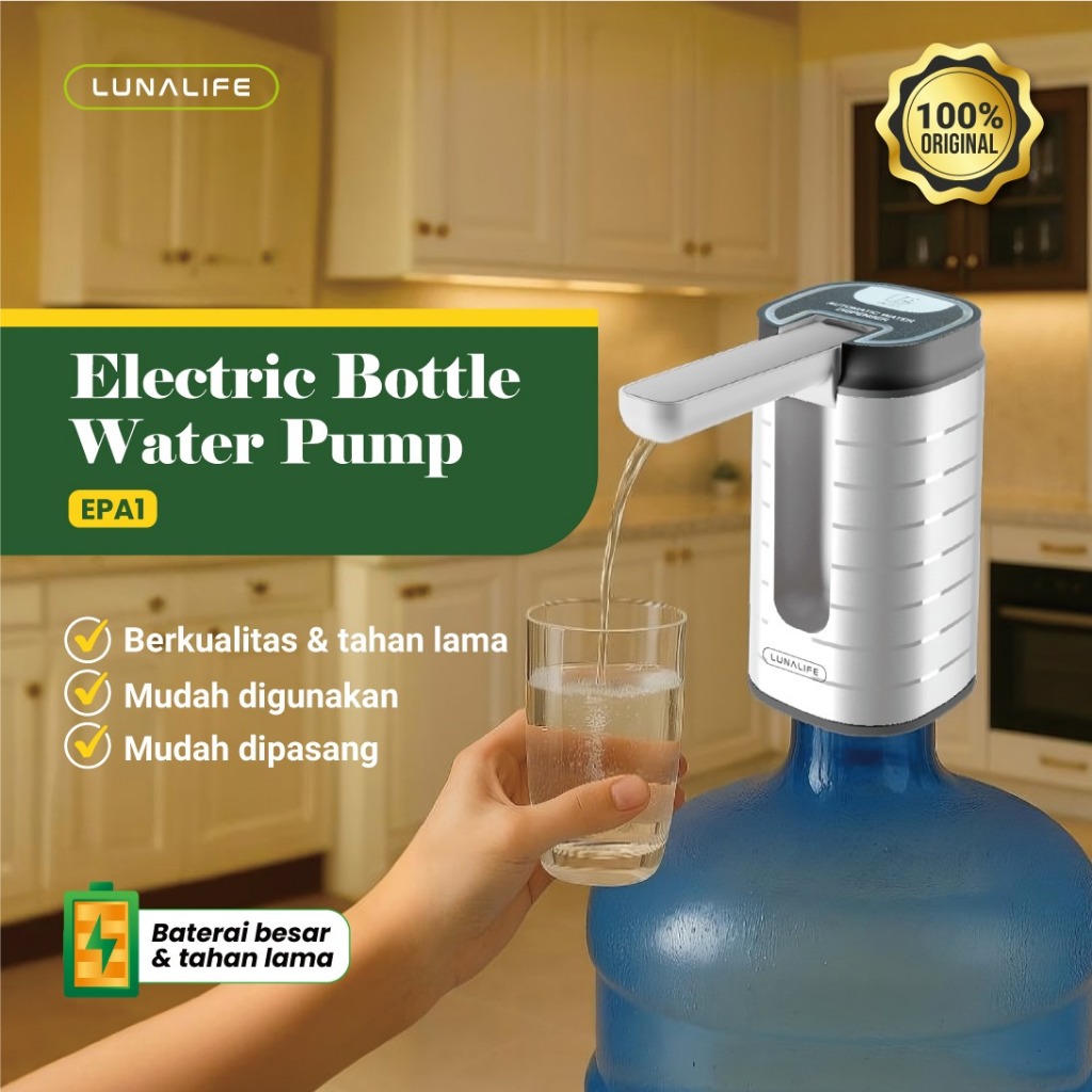 Jual LUNA Pompa Galon Elektrik LUNALIFE Dispenser Air Minum - Charge ...