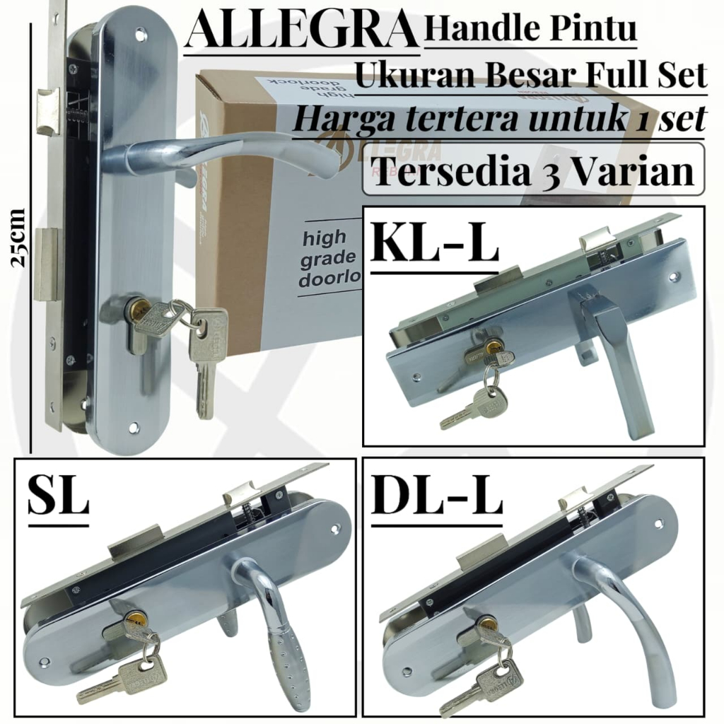 Jual Handle Pintu Ukuran Besar 25cm Full Set ALLEGRA - Gagang Stainless ...