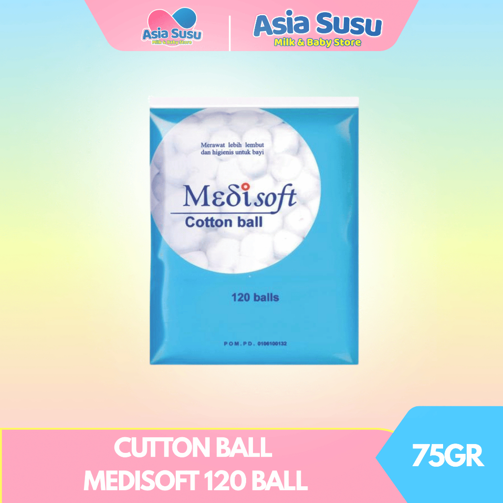 Jual COTTON BALL MEDISOFT 120 BALL ISI 75g | Shopee Indonesia