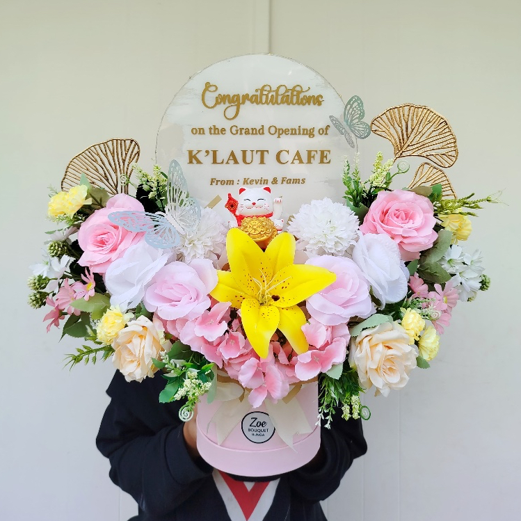 Jual PREMIUM Papan Bunga Akrilik | Bloombox akrilik Flower | Papan ...