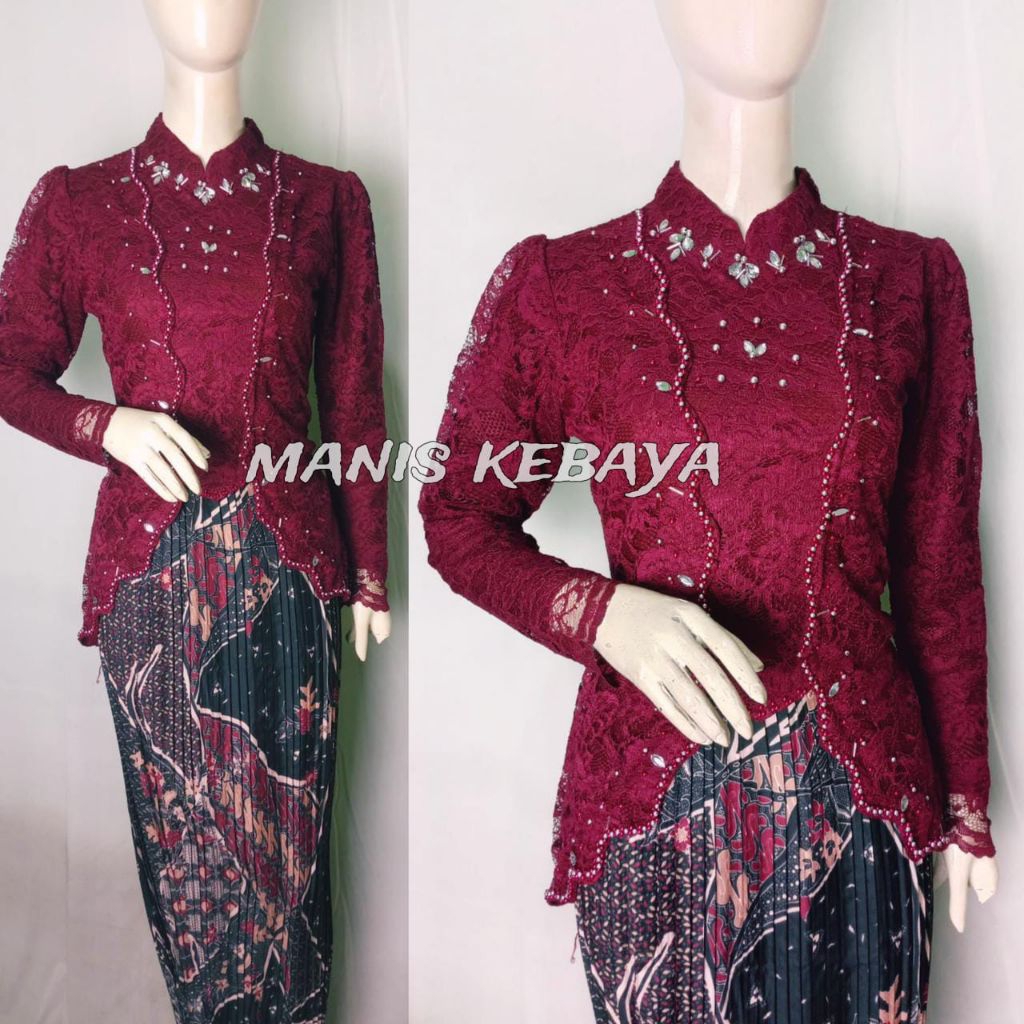 Jual KEBAYA KUTU BARU PAYET HIJAB ANNA/kebaya kutu baru ziz-zak/kebaya ...