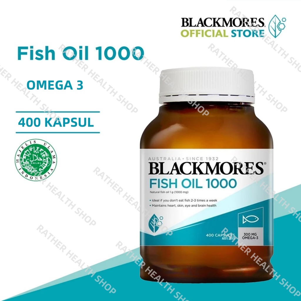 Jual Blackmores Fish Oil Mini Caps Omega mini 400kapsul/Odourless Fish ...