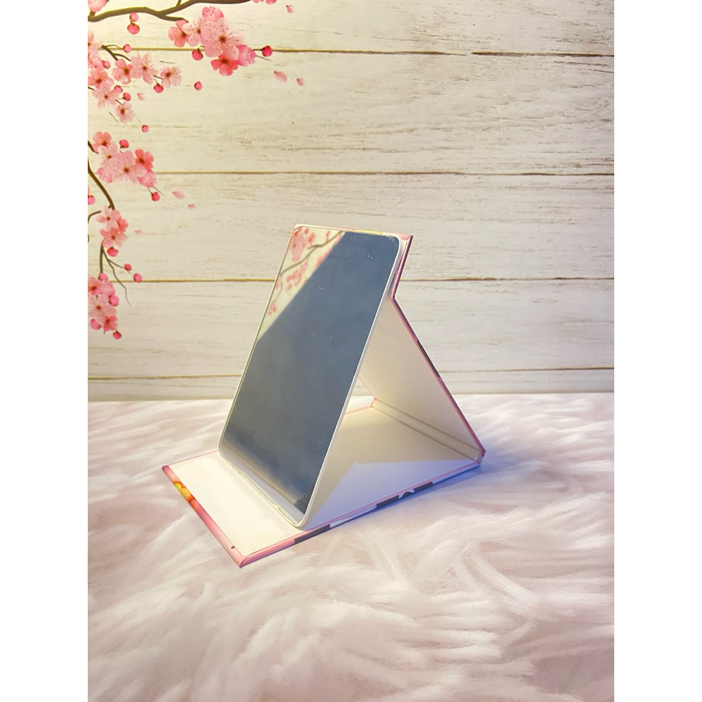 Jual Kaca Lipat Kaca Duduk Standing Mirror Kaca Cover Buku Kaca Make Up ...