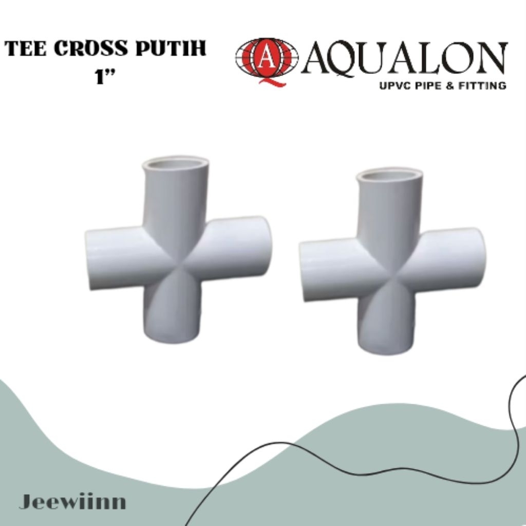 Jual Tee Cross PVC 1 Inch Straight Tee 4 Way Putih AQUALON HIDROPONIK ...