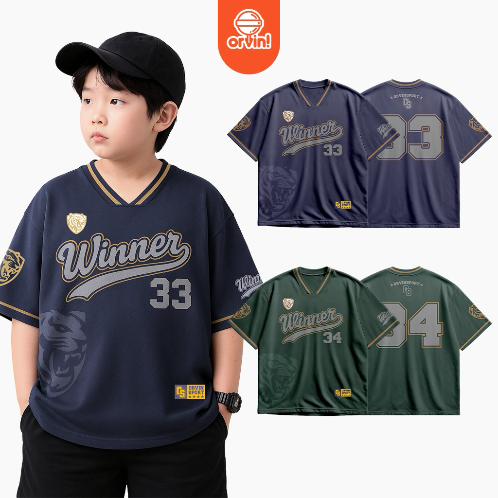 Jual Orvin Oversized Jersey Anak Unisex Winner Dry Fit Mid Night Blue n ...