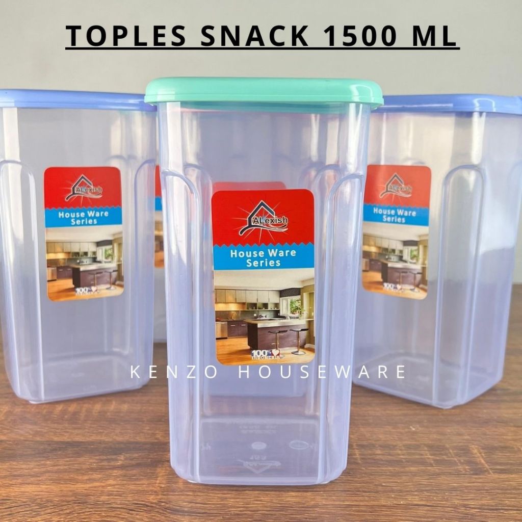 Jual Toples 1500 ML Toples Jar Square SAKKI ALEXISH Toples Kotak ...