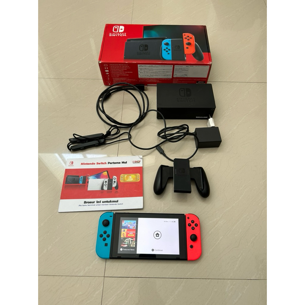 Jual nintendo switch v2 neon fullset | Shopee Indonesia