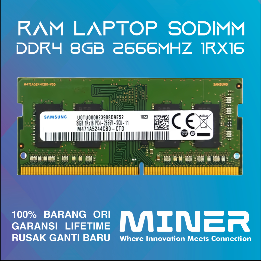 Jual Memory RAM Laptop SODIMM DDR4 8GB 2666Mhz PC21300 Rank 1RX16 ...