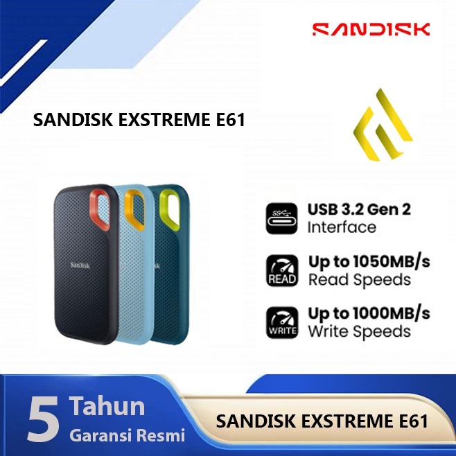 Jual SSD Sandisk Extreme E61 V2 1TB - SSD Portable USB C | Shopee Indonesia