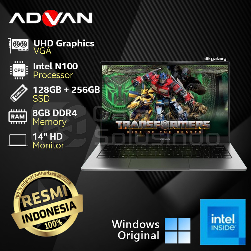 Jual ADVAN TBOOK X Transformer Intel N100 128GB eMMC + 256GB SSD 8GB ...
