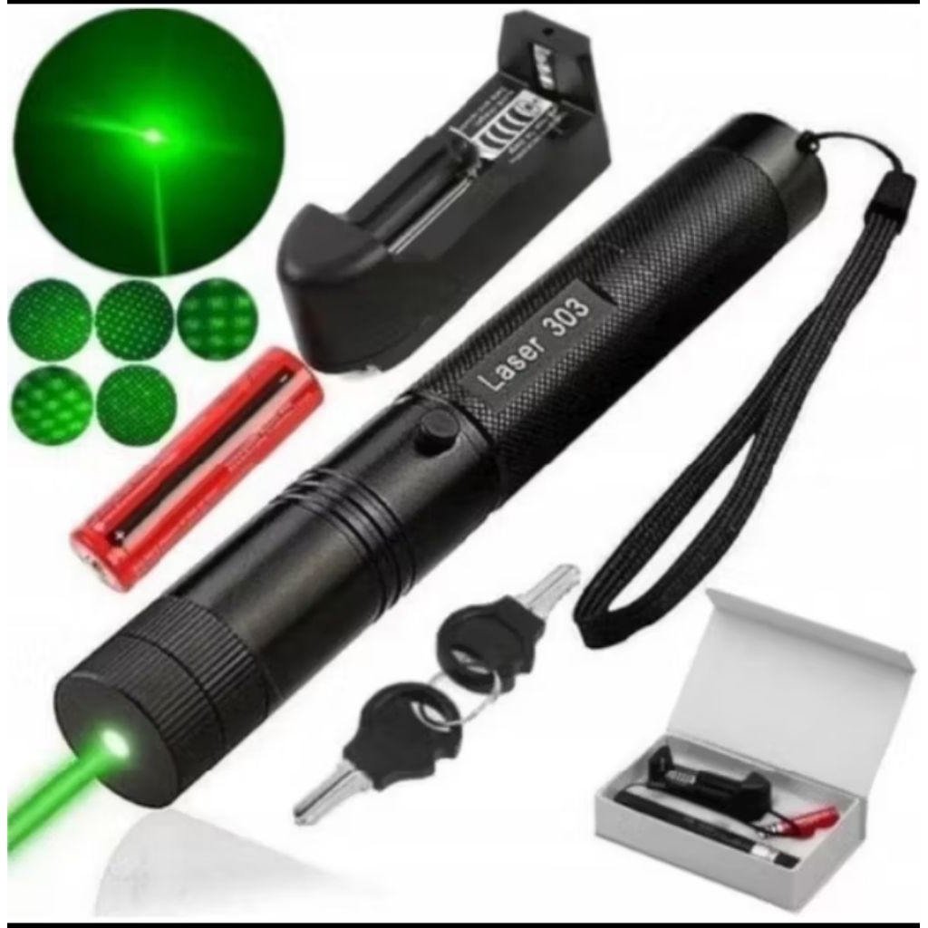 Jual Laser Hijau // Green Laser Pointer // Senter Laser 303 | Shopee ...