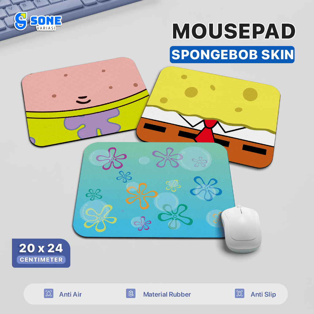 Jual Mousepad Spongebob Skin 20x24 cm – Alas Mouse Karakter Lucu Gaming ...