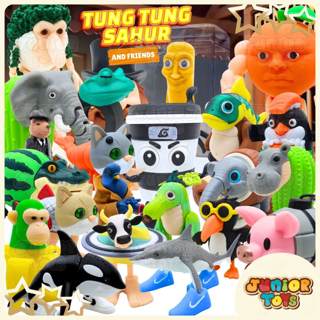 Jual Mainan Tung Tung Sahur Koleksi Anomali Action Figure Pajangan Unik ...