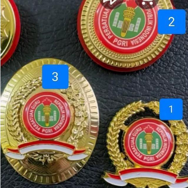 Jual Pin PGRI Model Padi Kapas dan Padi Kapas Tumpuk Oval dan Bulat ...