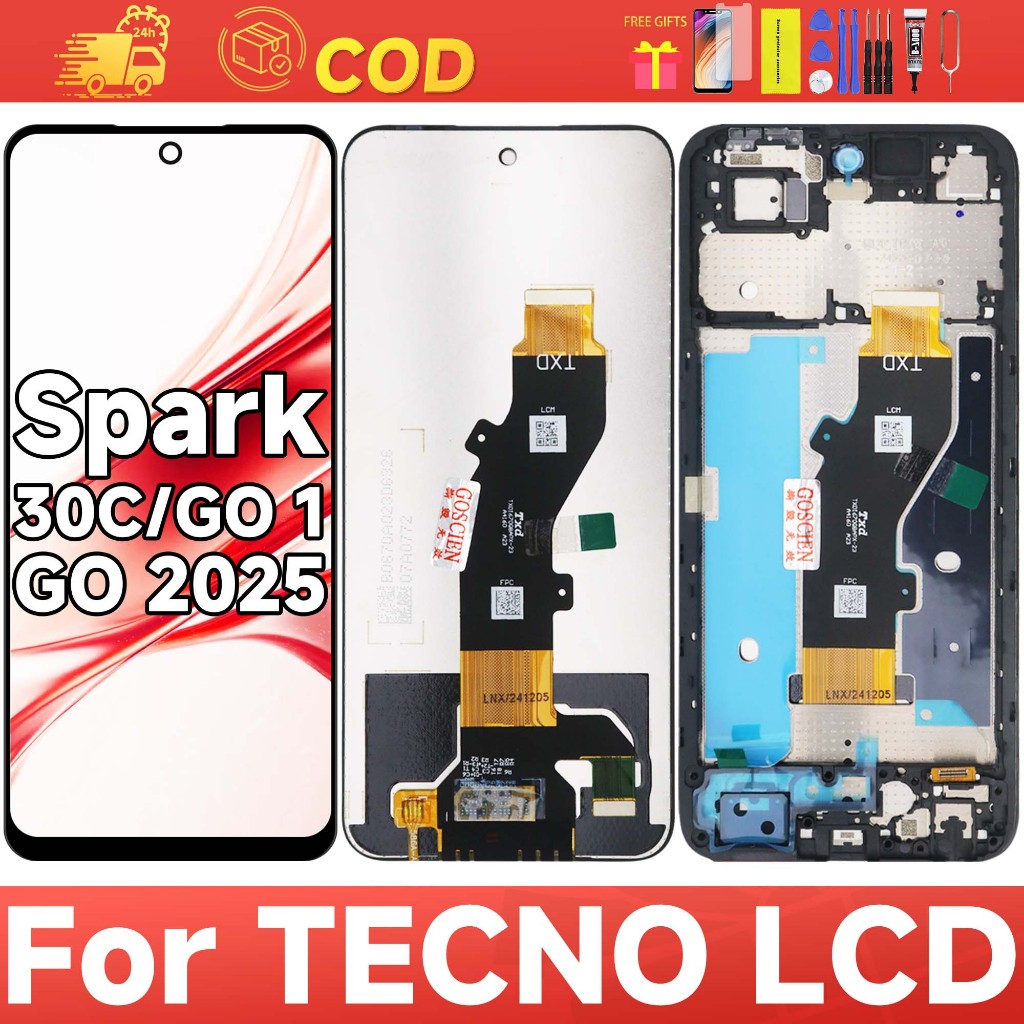 Jual LCD Original for Tecno Spark Go 1 Kl4 Spark 30C Kl5 Spark Go 2025 FULLSET Touchscreen ORI ...