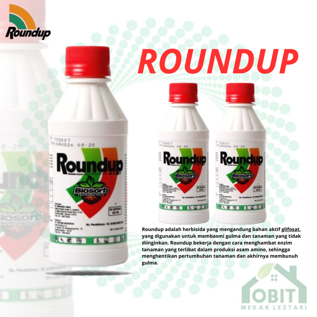 Jual Round Up 480SL 200ml Herbicide Roundup Pembasmi Rumput Dan Gulma ...
