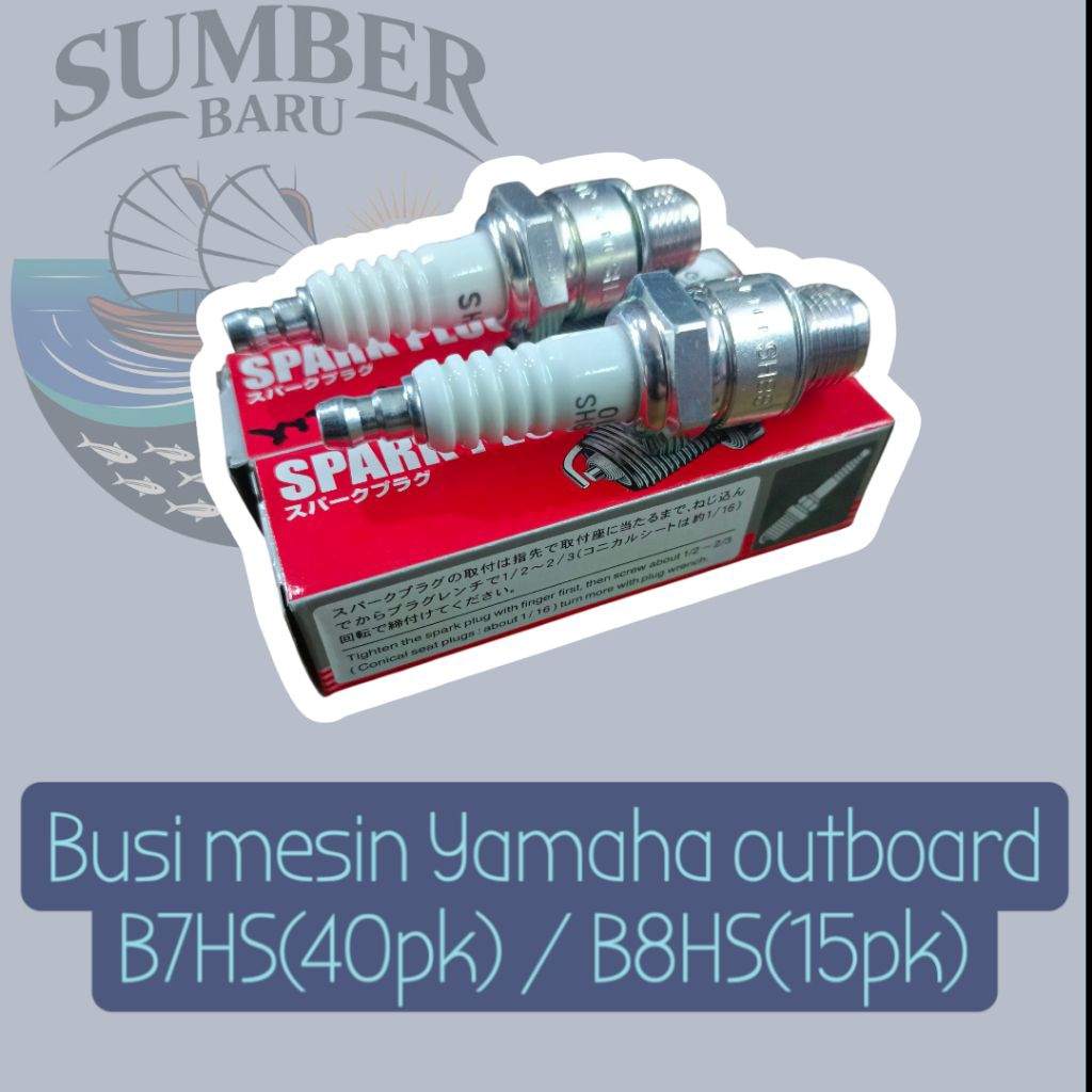 Jual Busi Mesin Tempel Yamaha Outboard Original B7HS 40pk B8HS-10 15pk ...