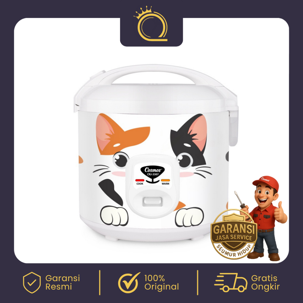 Jual Cosmos Rice Cooker Non Stick 1.8 Liter CRJ-3307 Fabelia Magic Com ...