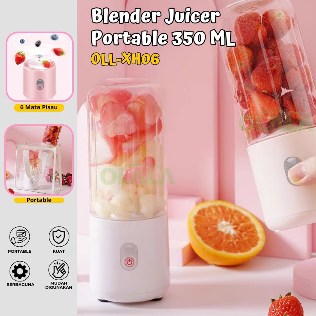 Jual 【COD】JUICER BLENDER ELEKTRIK MINI PORTABLE 350ML DENGAN 6 MATA ...