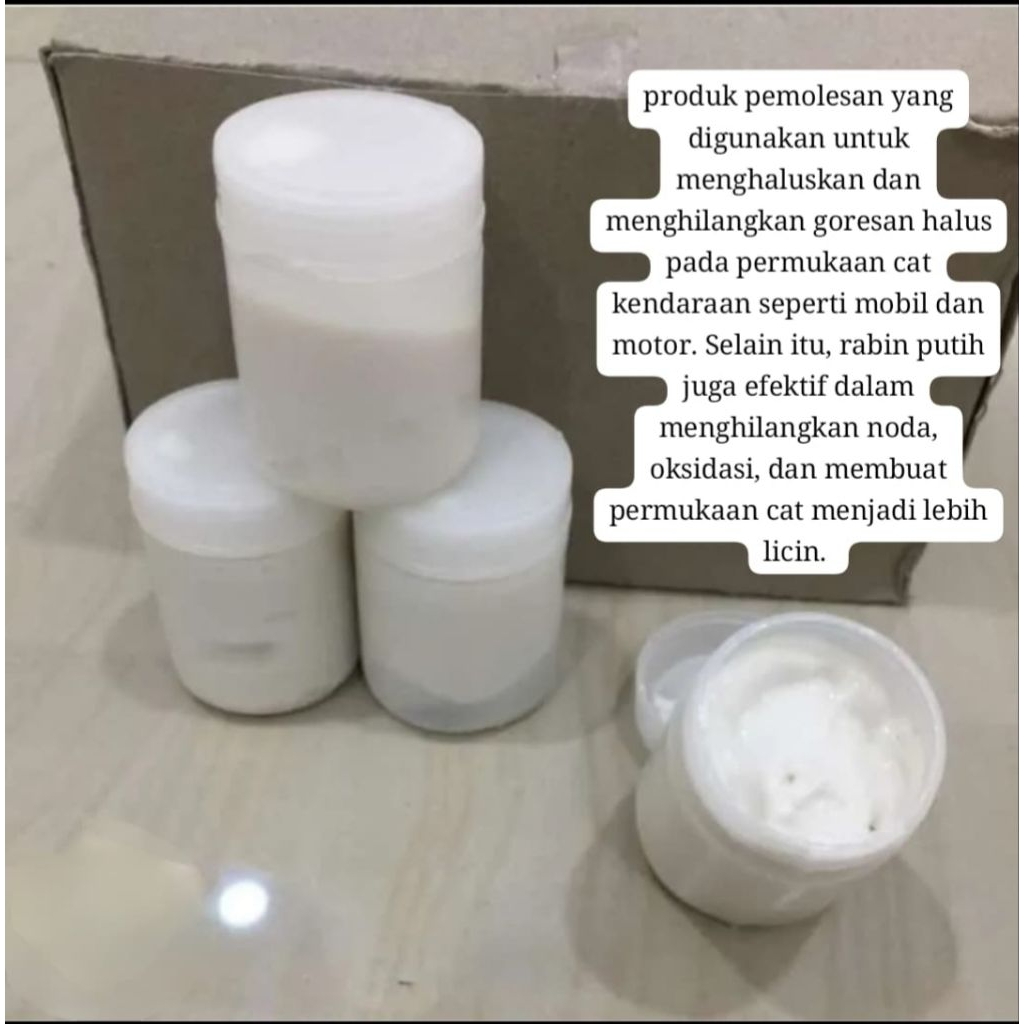 Jual RABIN Putih Kecil Rubbing Compound Pengkilap Mobil Motor Anti ...