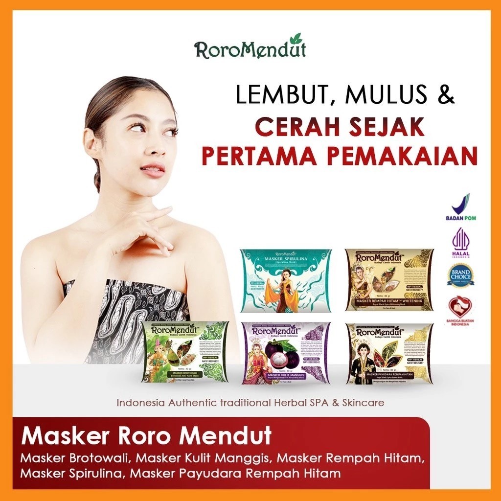 Jual RORO MENDUT Lulur Wajah Masker Wajah Roro Mendut organik herbal ...