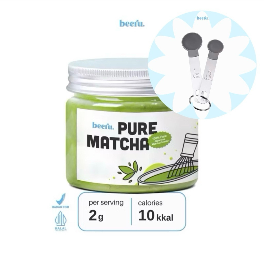 Jual Beeru Pure Matcha Powder 50gr - 100% Bubuk Matcha Premium Japan ...