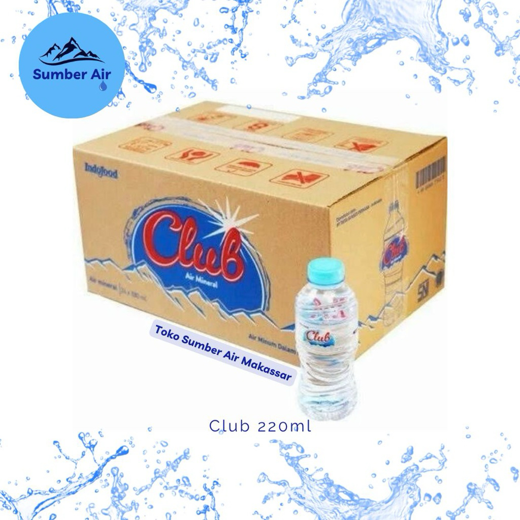 Jual Air Mineral Club Botol 220ml (1 dus) | Shopee Indonesia