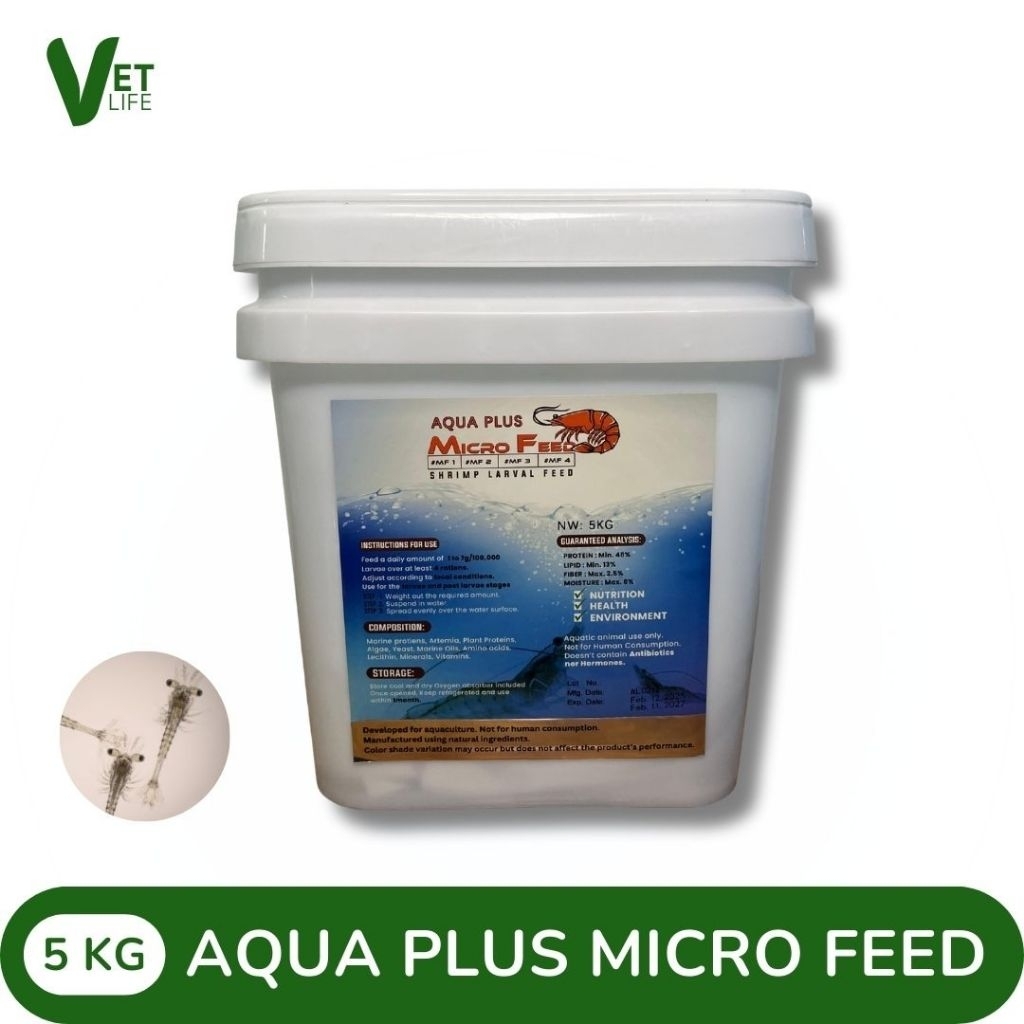 Jual AQUA PLUS MICRO FEED MICROPARTICLE MIKROPARTIKEL 5KG PAKAN BENUR ...